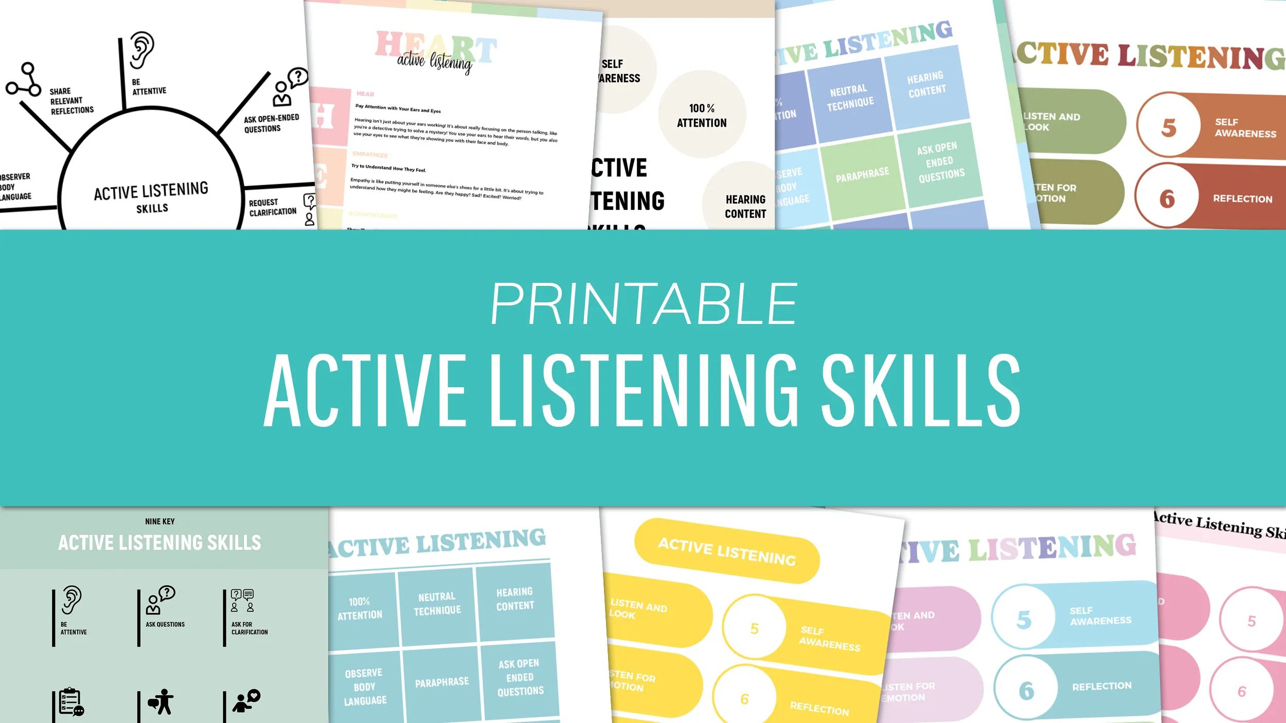 Active Listening Skills Posters - 17 FREE Active Listening PDF
