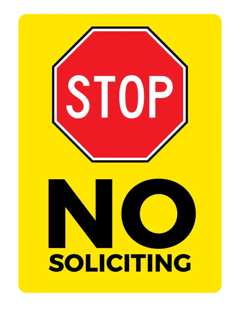 Printable No Soliciting Signs - 30 FREE No Solicitation PDFs