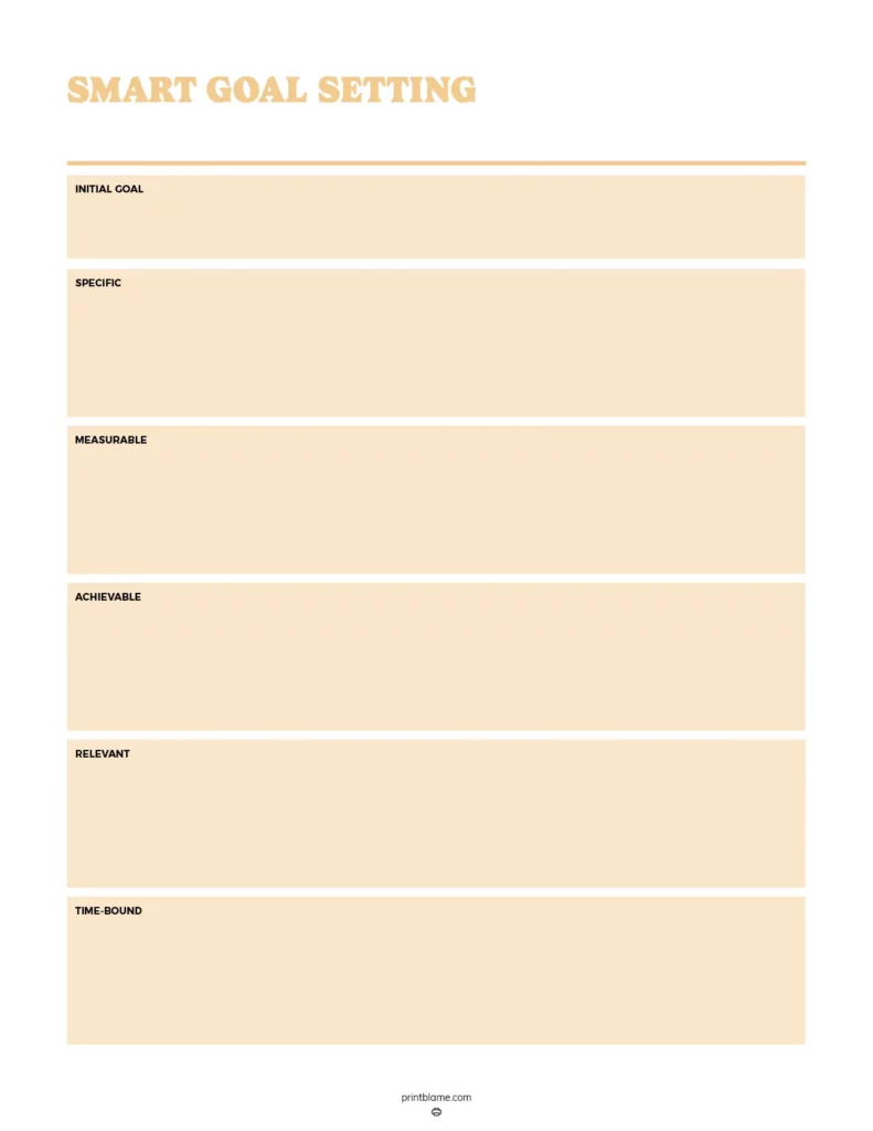 Smart Goal Templates - 18 FREE Smart Goal Setting Worksheets
