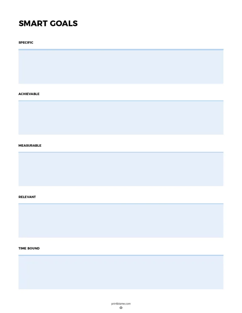 Smart Goal Templates - 18 FREE Smart Goal Setting Worksheets