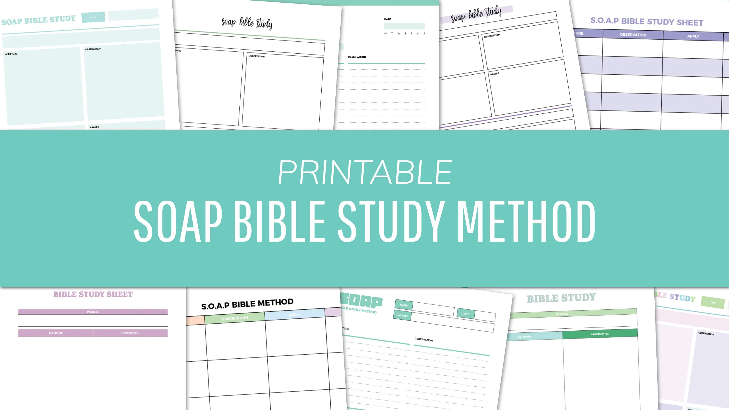 SOAP Bible Study Method Templates - 16 FREE Bible Study PDFs