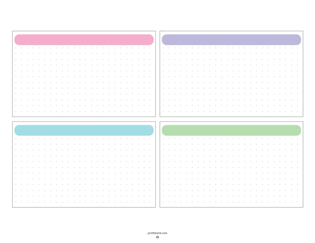 Flash Card Templates Printable - 30+ FREE Palm Card Outlines