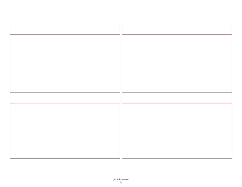 Flash Card Templates Printable - 30+ FREE Palm Card Outlines