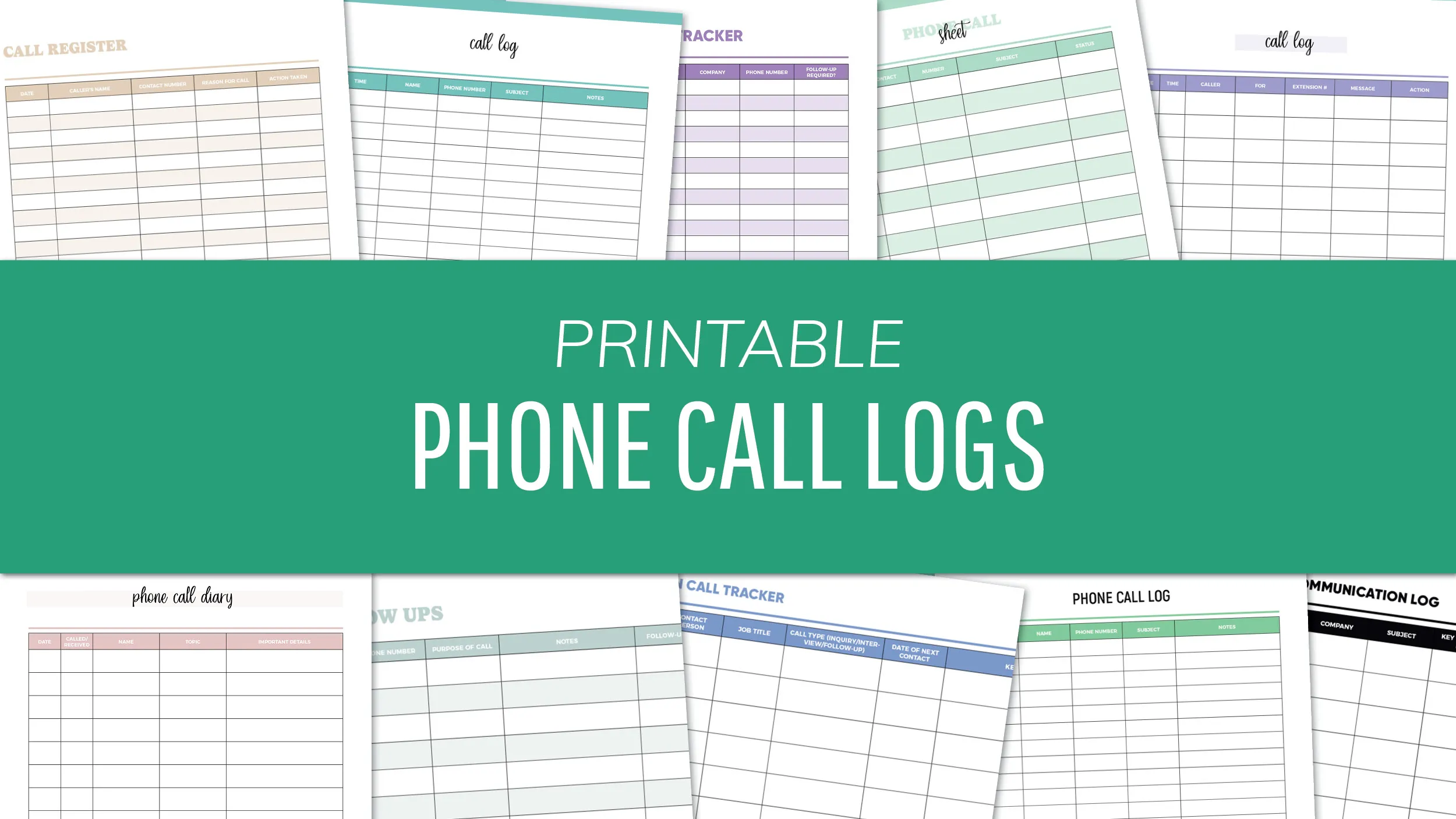 28 Free Phone Call Log Template PDF – Track Business, Personal, and ...