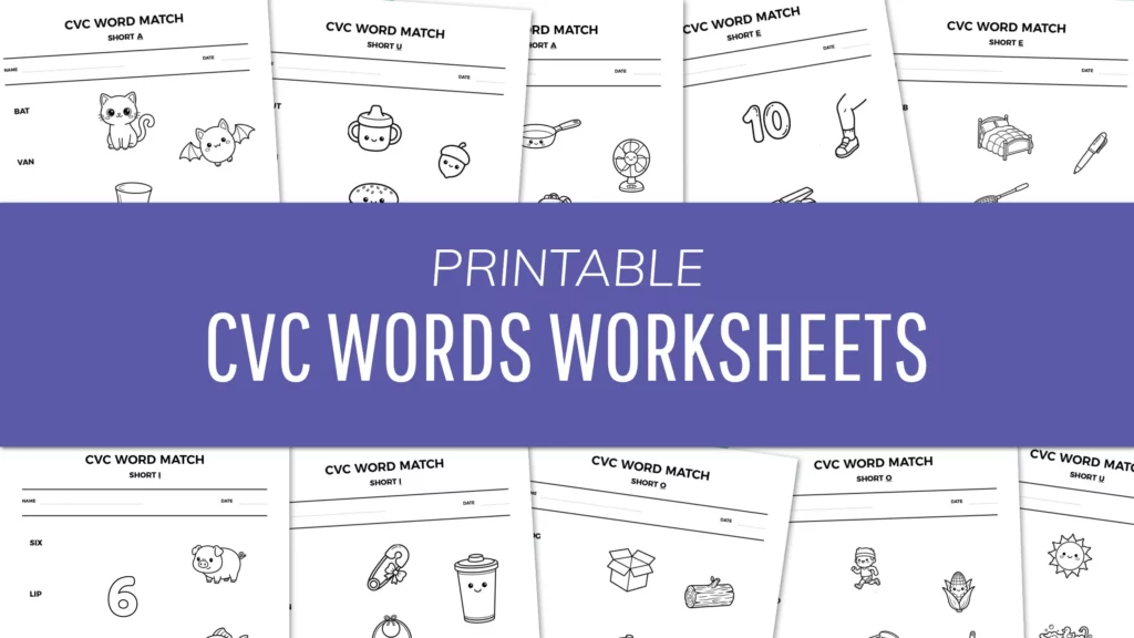Free CVC Word Worksheets for Kids - 10+ Fun Printable Sheets