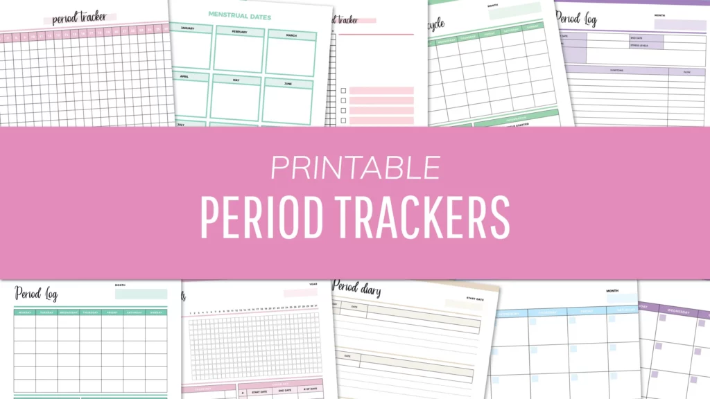 FREE Period Tracker Printables - 16 Menstrual Cycle PDFs
